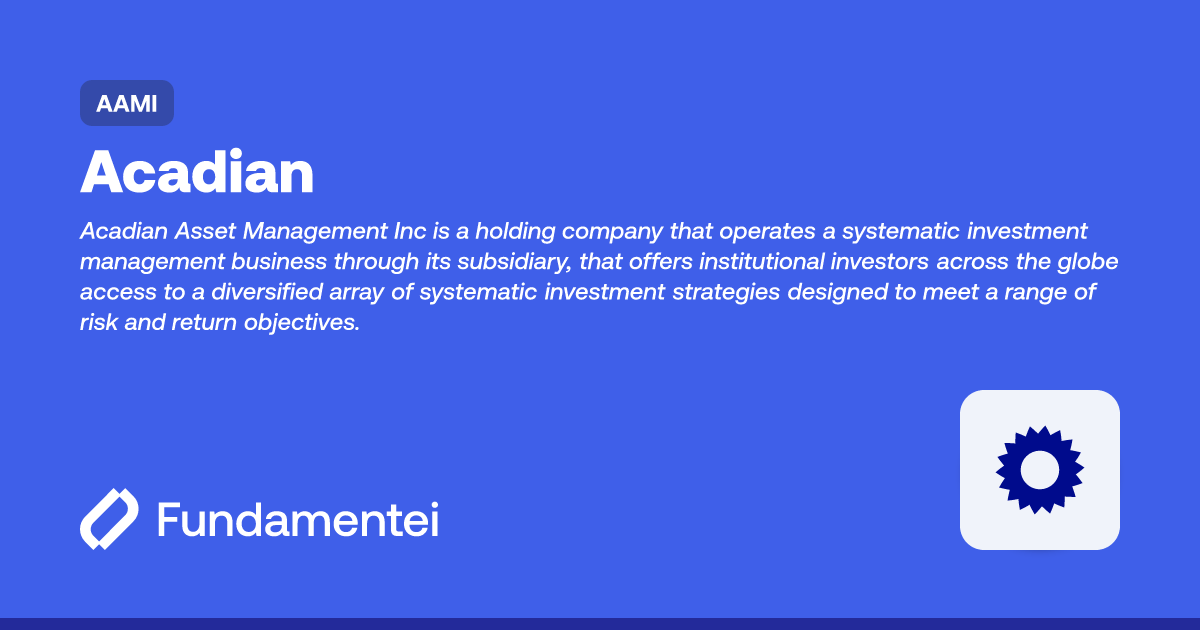 AAMI - Acadian Asset Management | Fundamentei