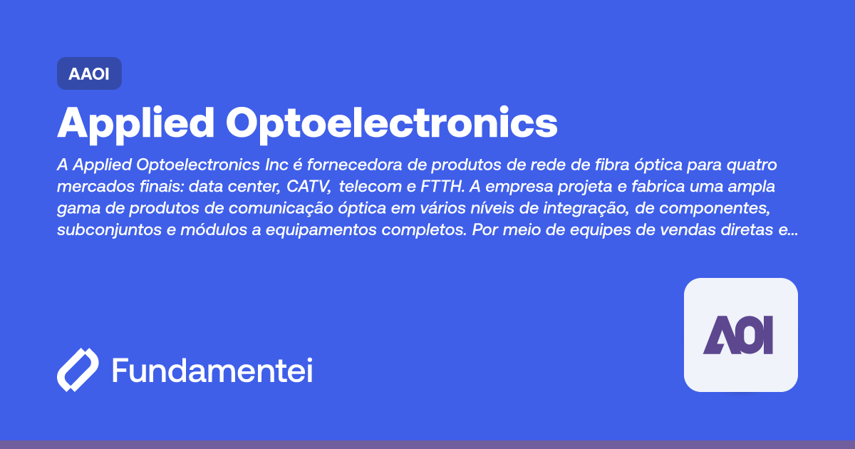 AAOI - Applied Optoelectronics | Fundamentei