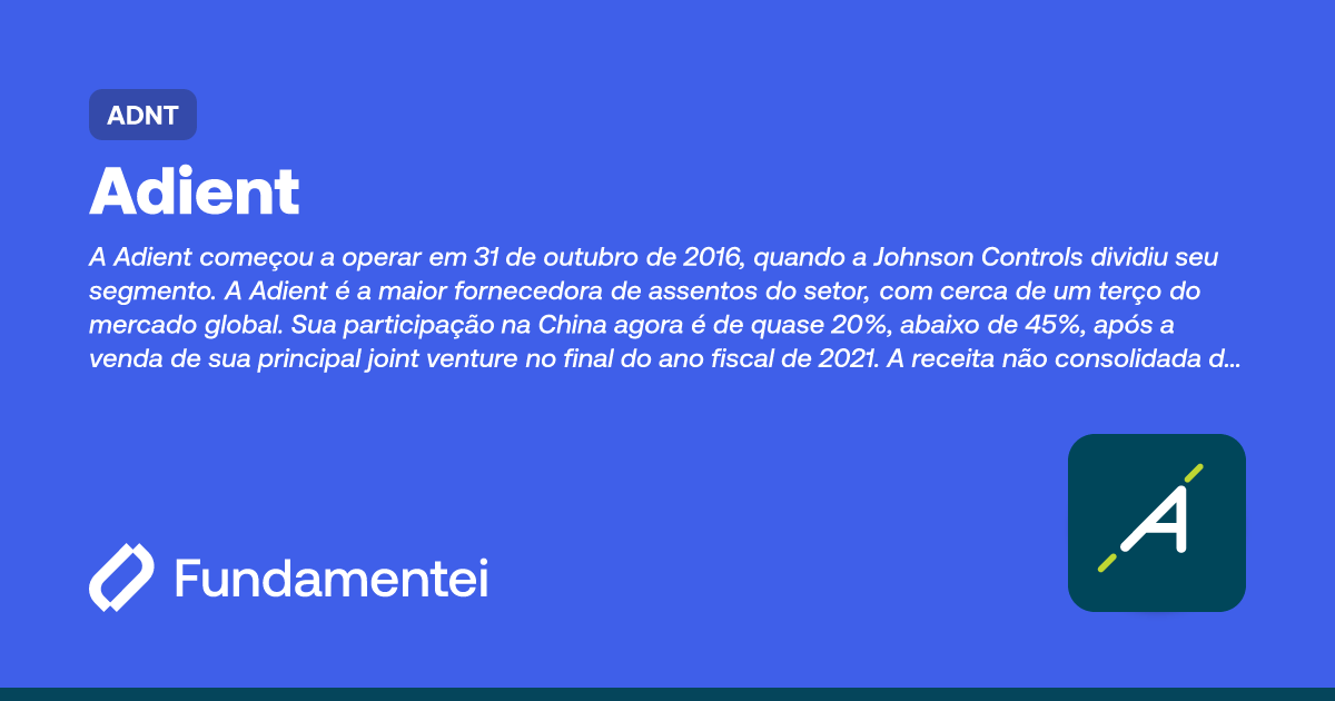 ADNT - Adient | Fundamentei