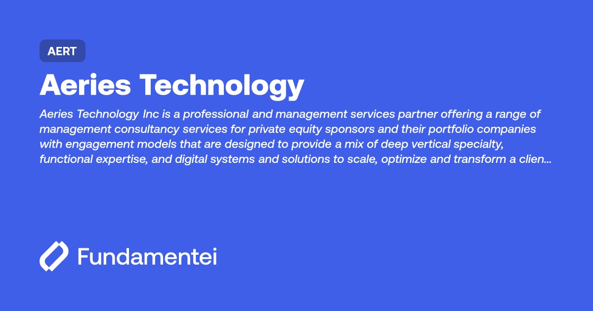 AERT - Aeries Technology | Fundamentei