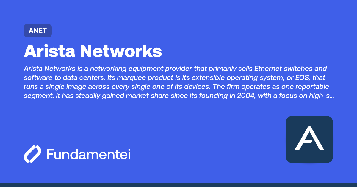 ANET - Arista Networks | KPIs | Fundamentei