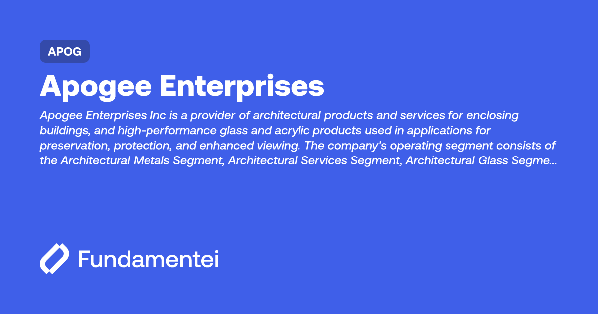 APOG - Valuation | Fundamentei