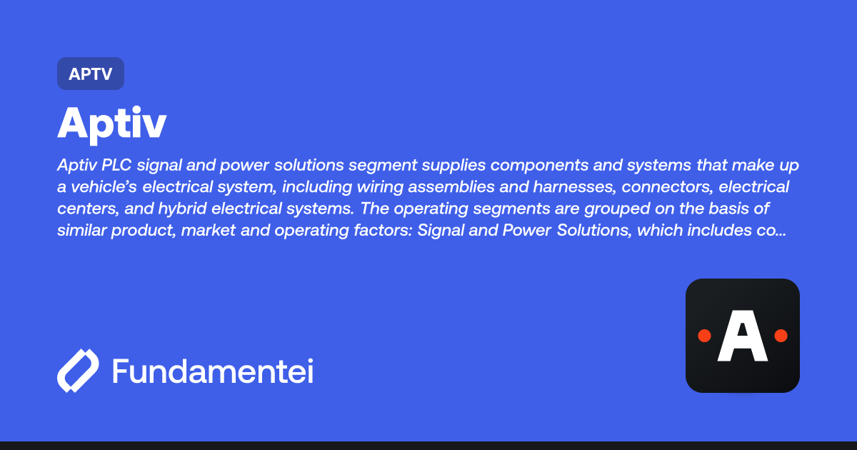 APTV - Aptiv | Fundamentei