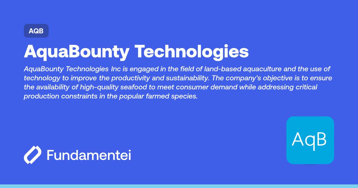 AQB - AquaBounty Techs | Fundamentei