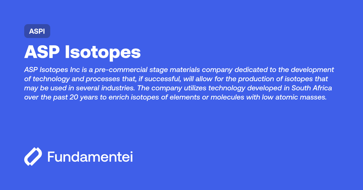 ASPI - ASP Isotopes | Fundamentei