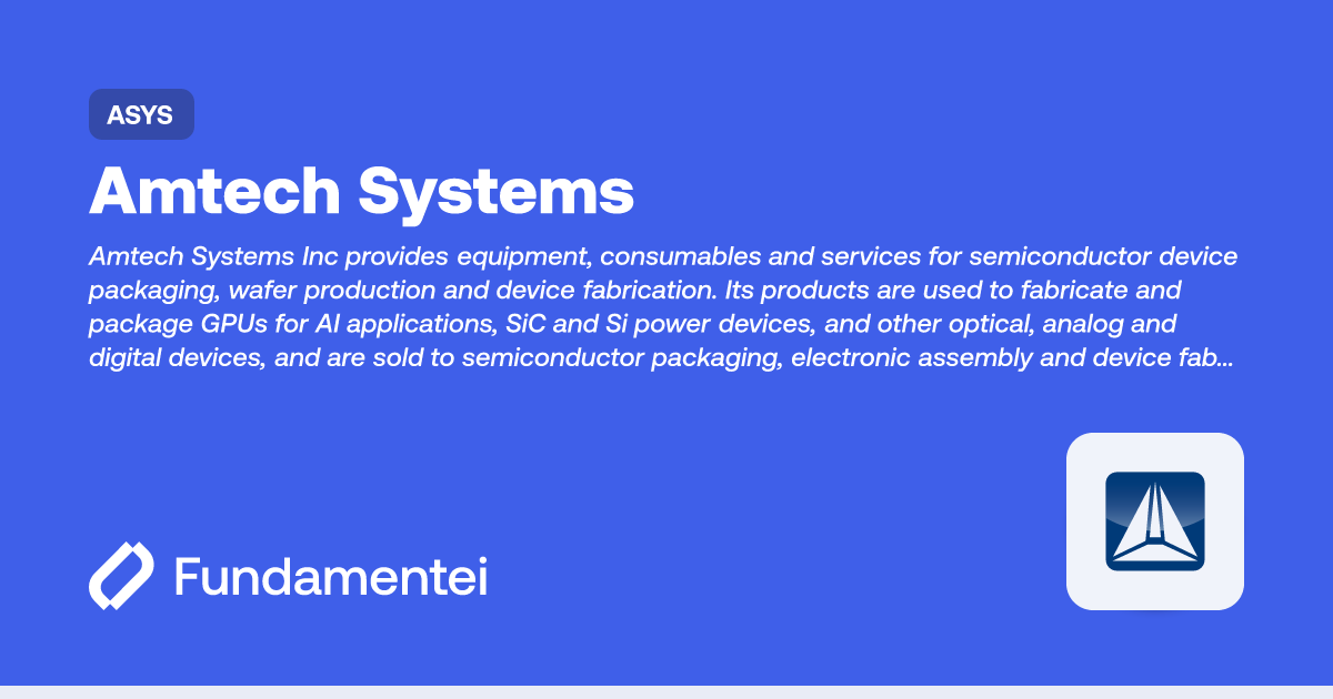 ASYS - Amtech Systems | Fundamentei