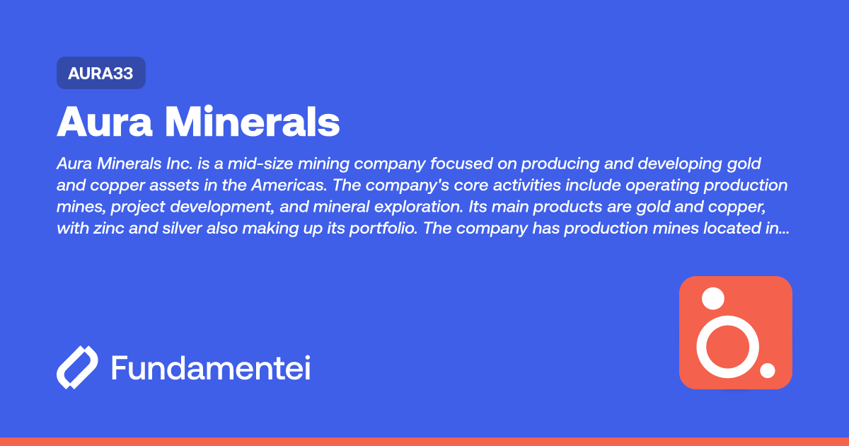 AURA33 - Aura Minerals | Fundamentei