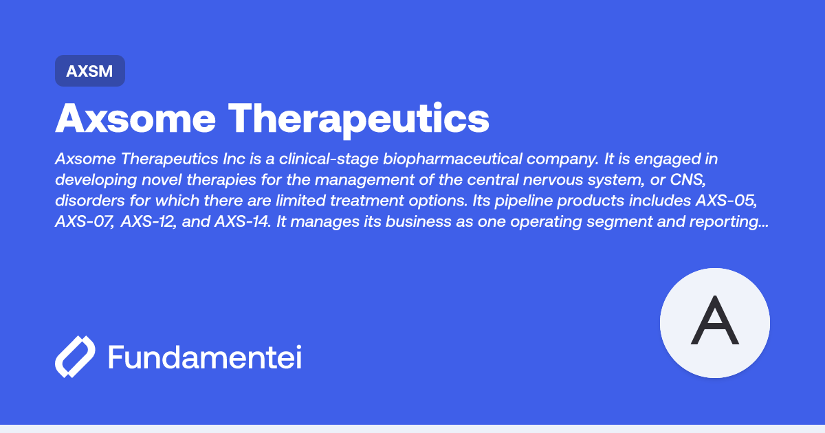 AXSM - Valuation | Fundamentei