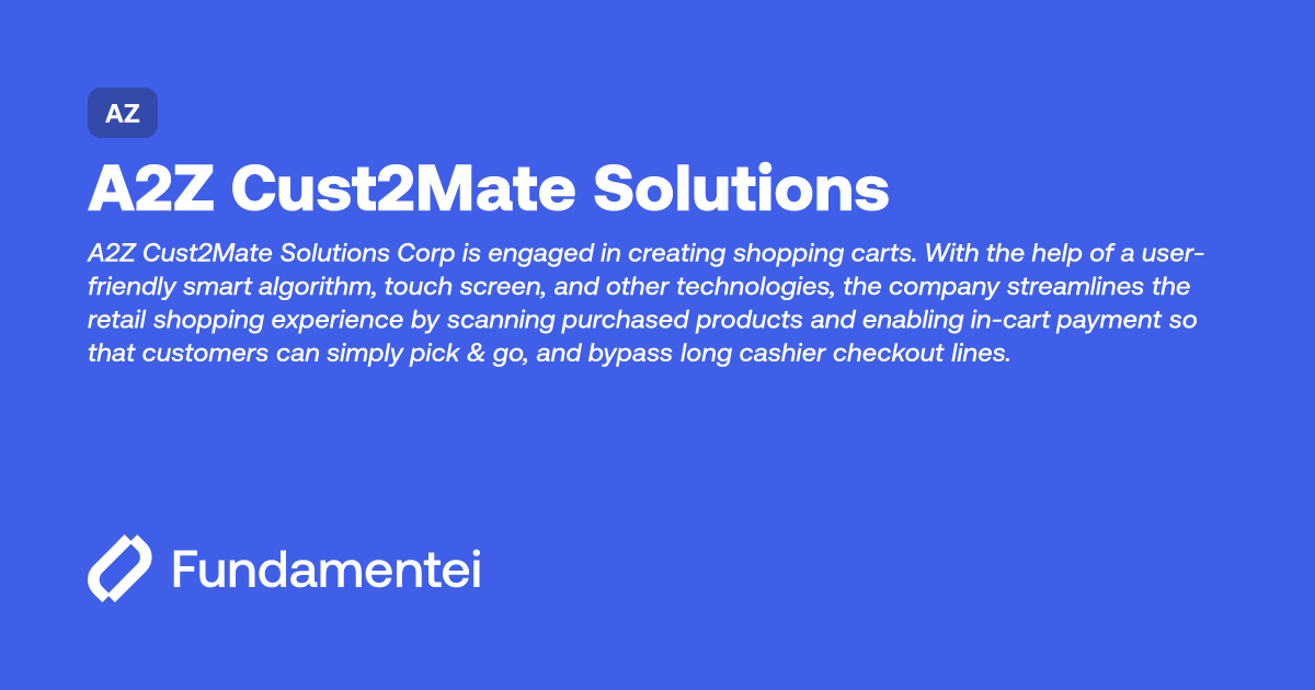 AZ - A2Z Cust2Mate Solutions | Fundamentei