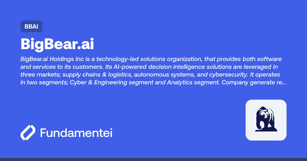 BBAI - BigBear.ai Hldgs | Fundamentei