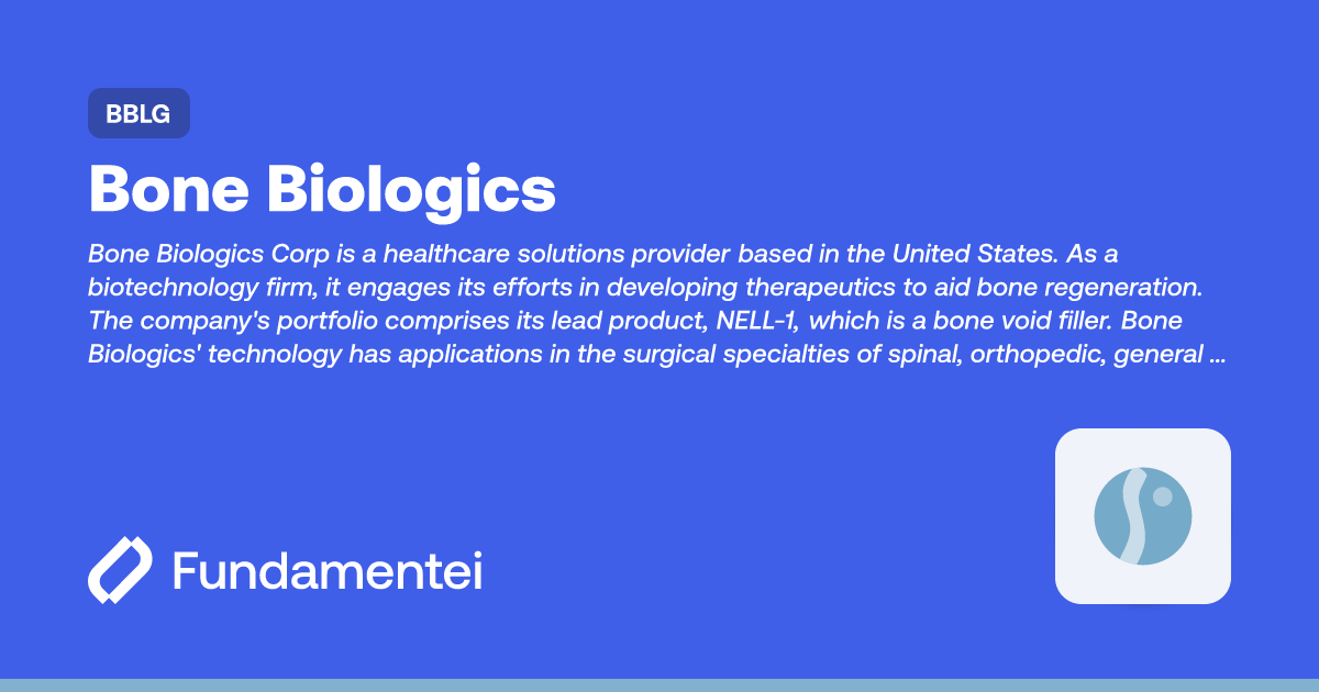 BBLG - Bone Biologics | Fundamentei