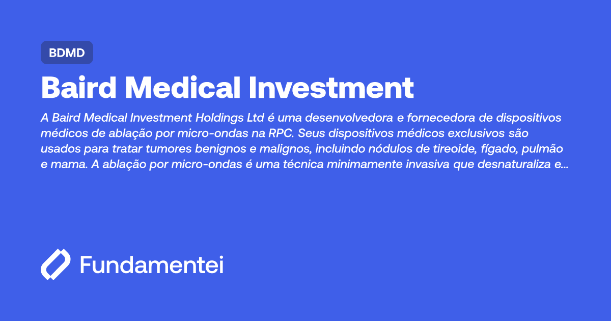 BDMD - Baird Medical Investment | Fundamentei