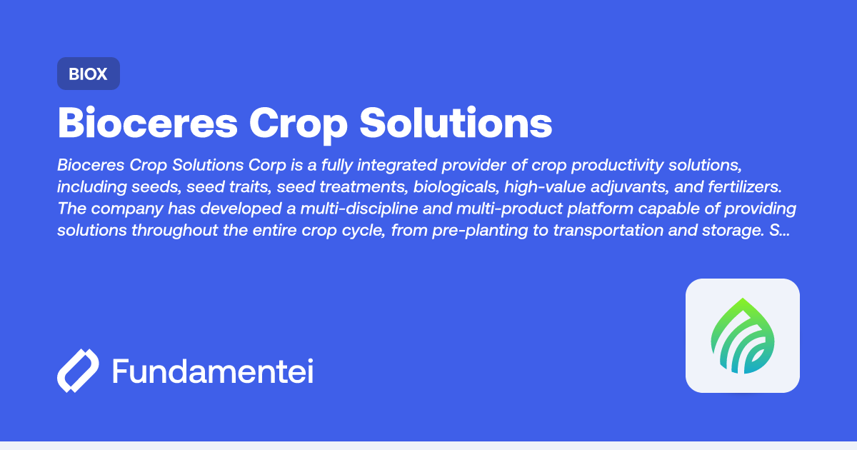 BIOX - Bioceres Crop Solutions | Fundamentei