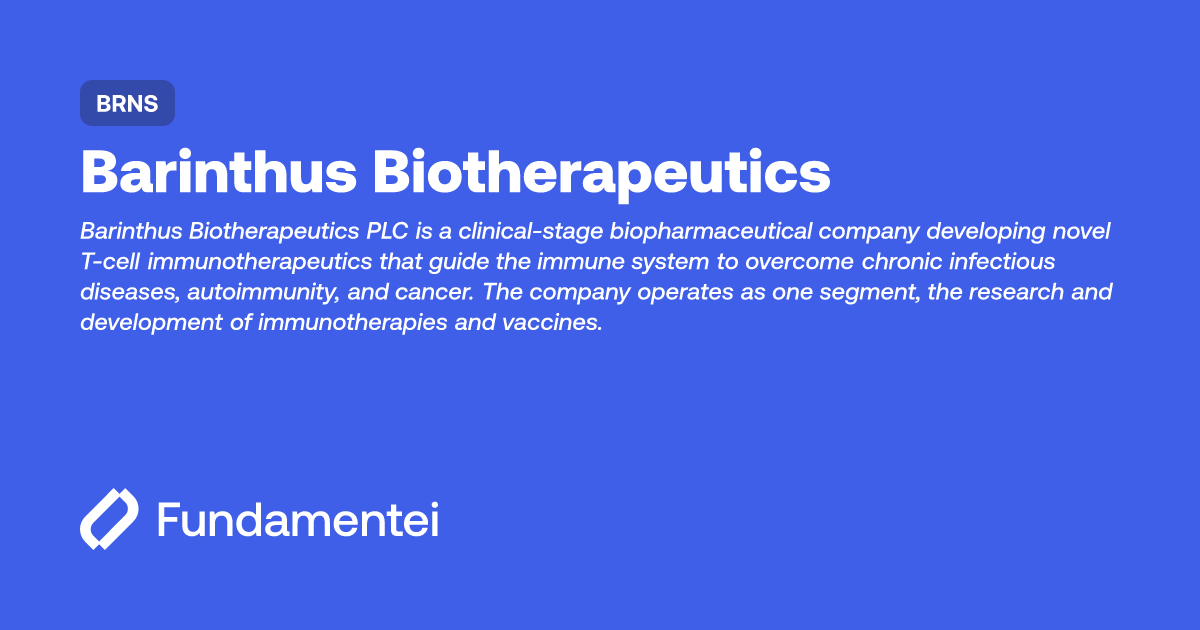 BRNS - Barinthus Biotherapeutics | Fundamentei