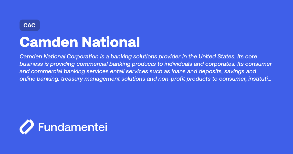 CAC - Camden National | KPIs | Fundamentei
