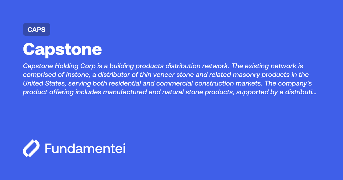CAPS - Capstone Holding | Fundamentei
