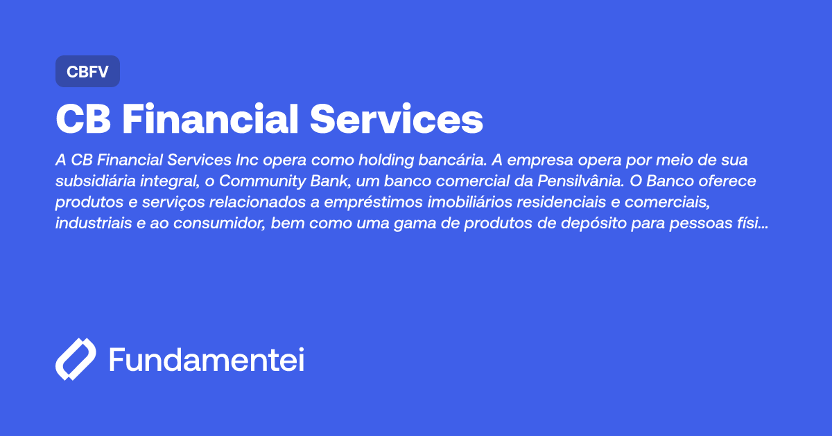 CBFV - CB Financial Services | Fundamentei