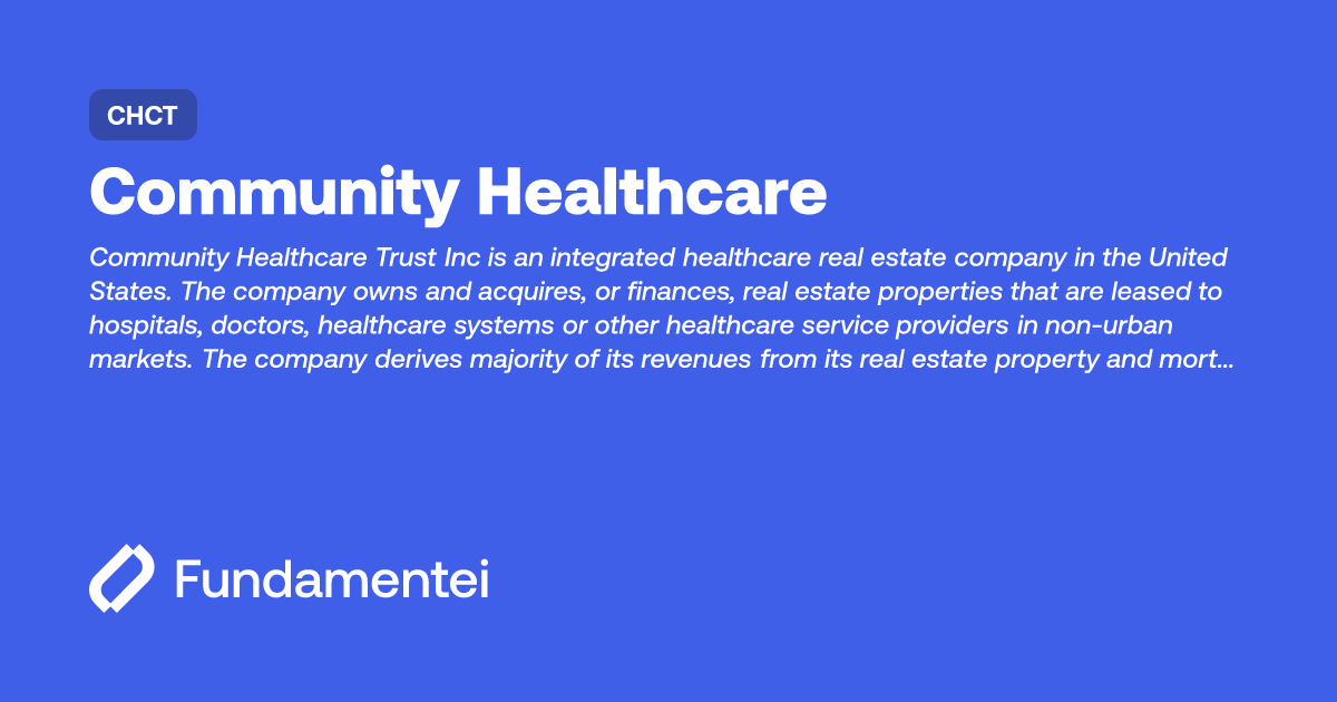 CHCT - Community Healthcare | Fundamentei