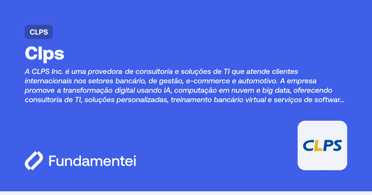 CLPS - CLPS | Fundamentei