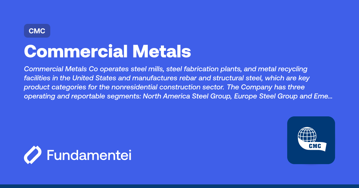 CMC - Commercial Metals | Fundamentei