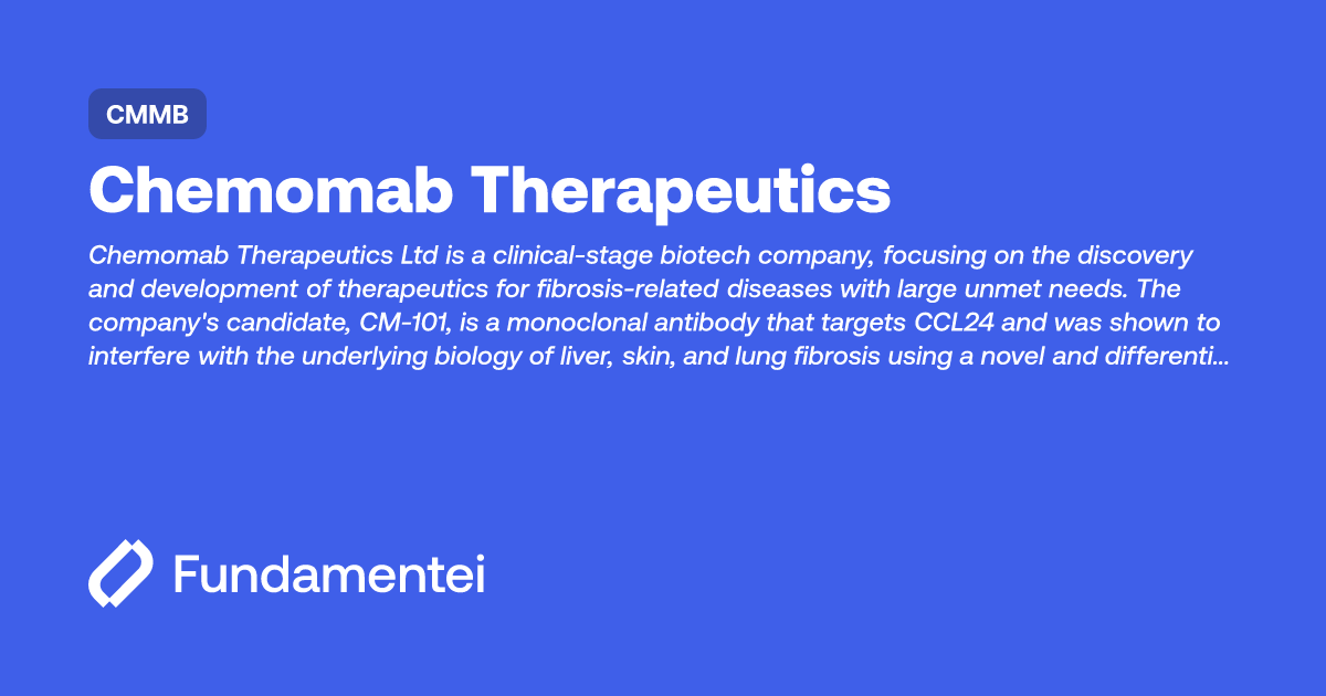 CMMB - Chemomab Therapeutics | KPIs | Fundamentei