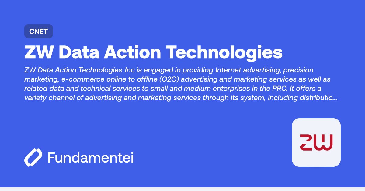 CNET - ZW Data Action Tech | Fundamentei