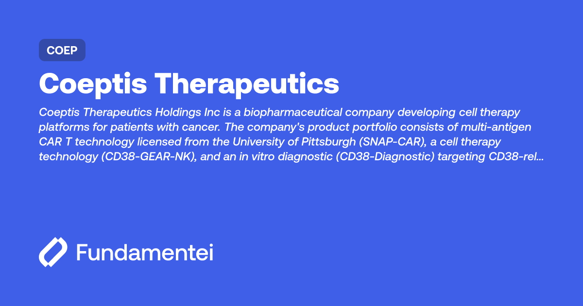 COEP - Coeptis Therapeutics | Fundamentei