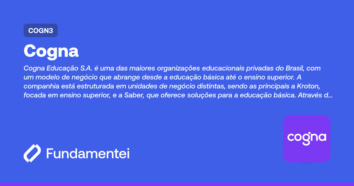 COGN3 - Cogna | Fundamentei