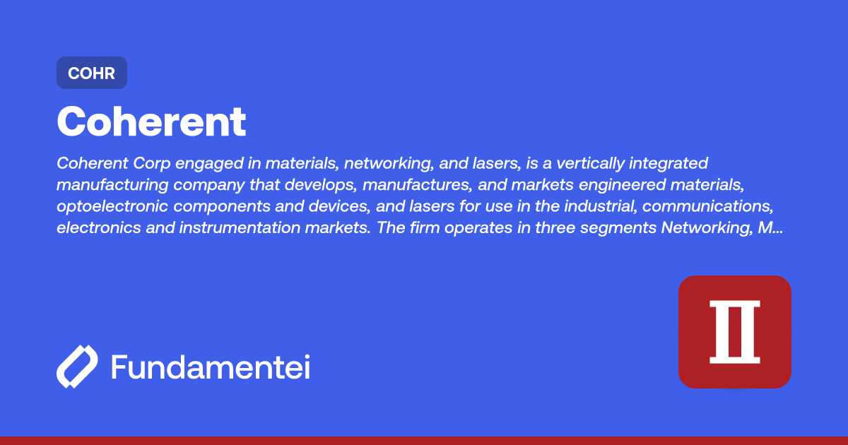 COHR - Coherent | Fundamentei