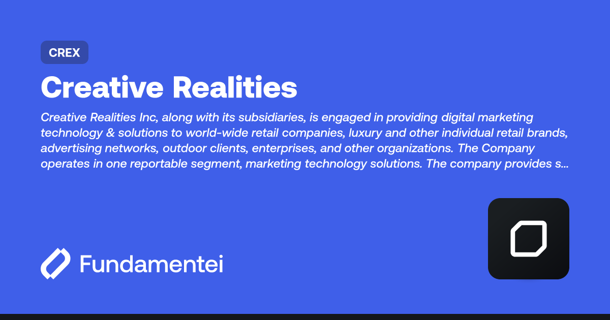 CREX - Creative Realities | Fundamentei