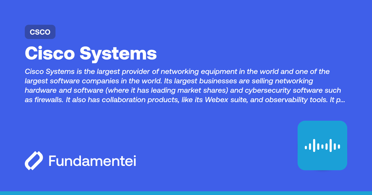 CSCO - Valuation | Fundamentei
