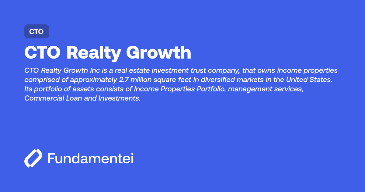 CTO - CTO Realty Growth | Fundamentei
