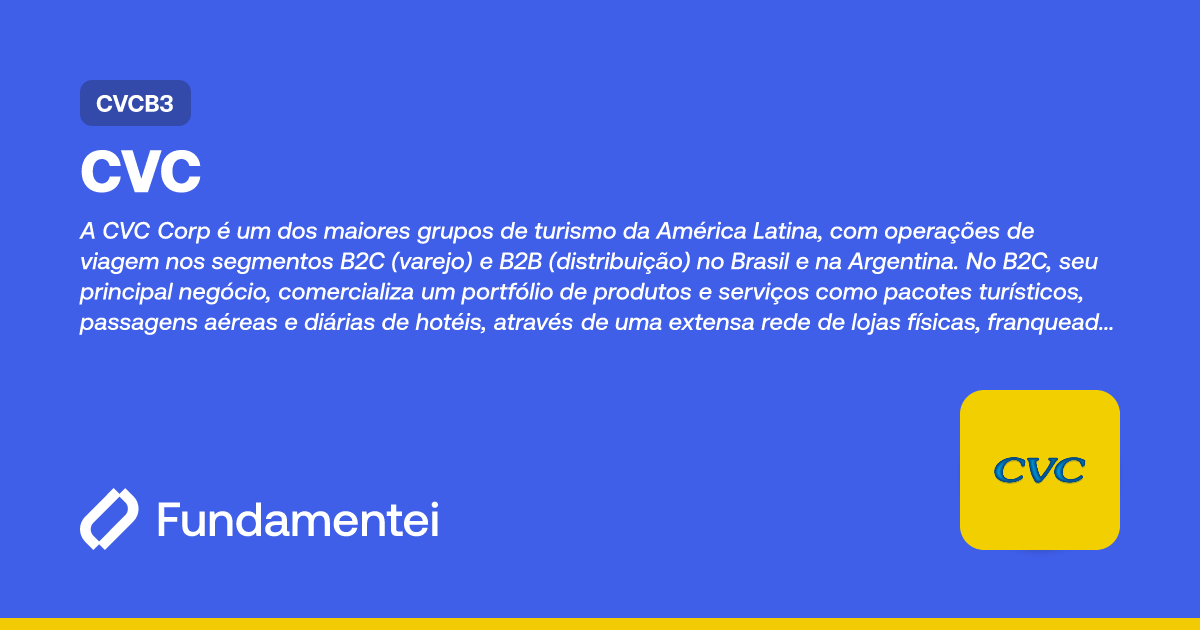 CVCB3 - CVC | Sobre | Fundamentei