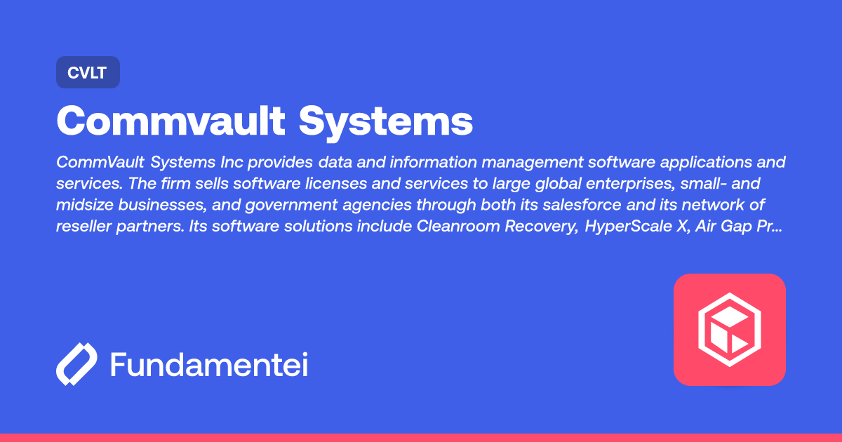 CVLT - CommVault Systems | Fundamentei