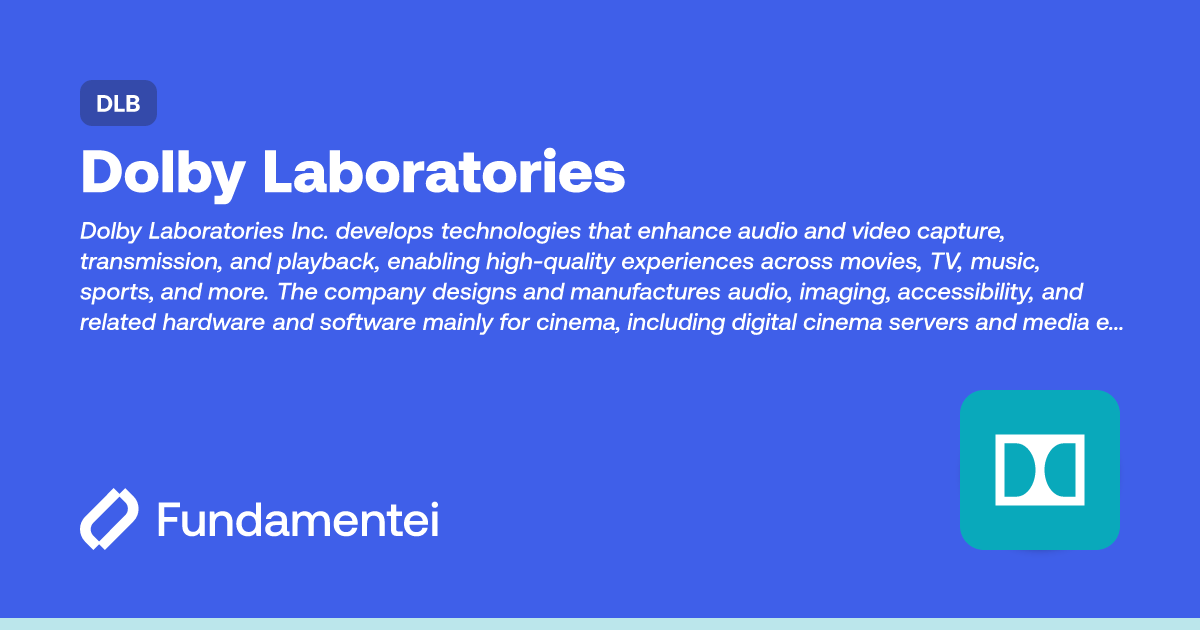 DLB - Dolby Laboratories | Fundamentei