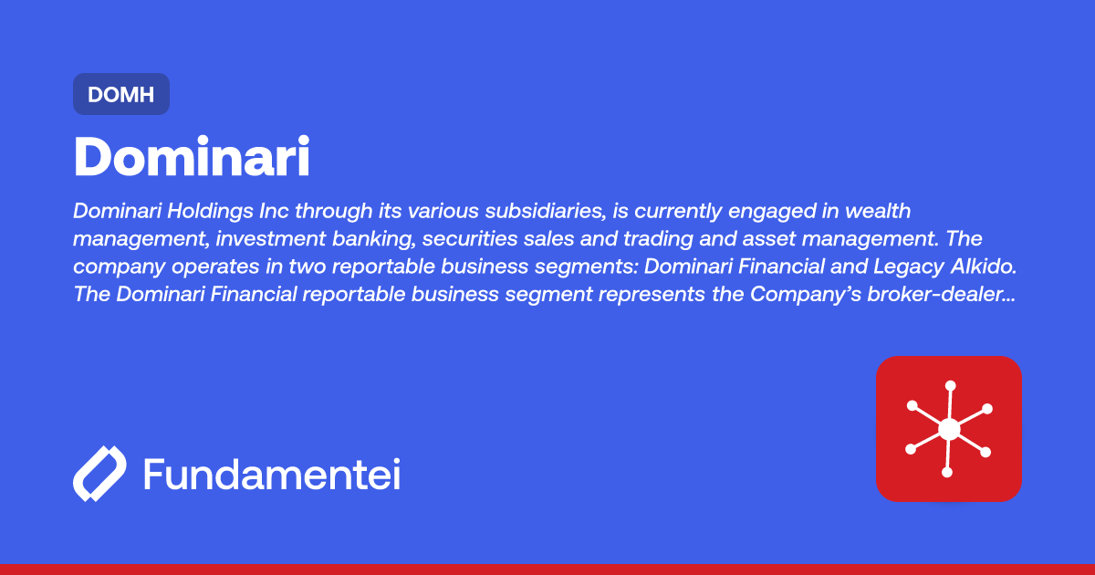 DOMH - Dominari Holdings | Fundamentei