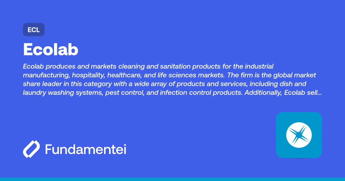 ECL - Ecolab | KPIs | Fundamentei