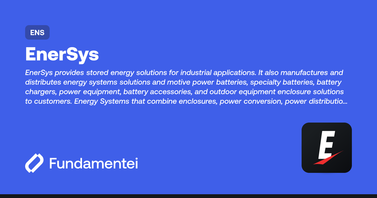 ENS - EnerSys | Fundamentei