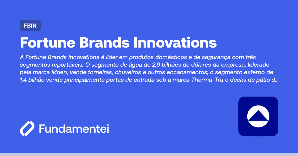 FBIN - Fortune Brands | KPIs | Fundamentei