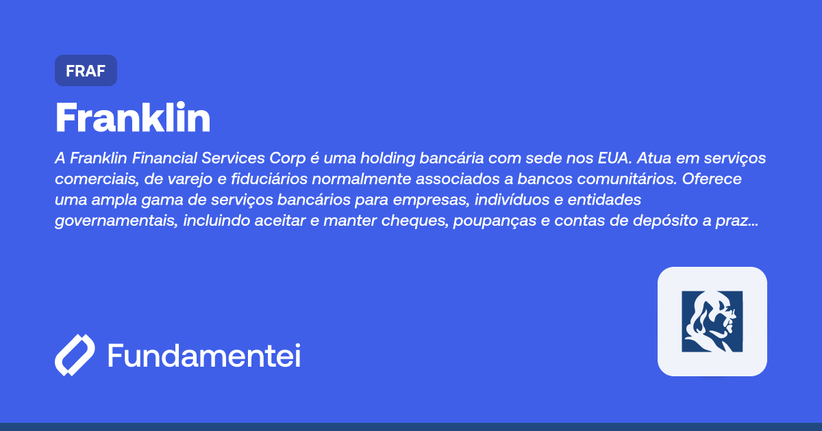 FRAF - Franklin Financial Servs | Fundamentei