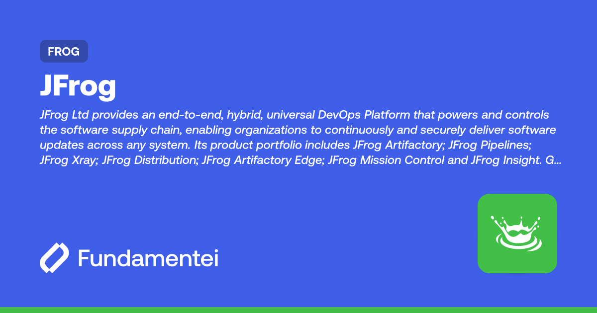 FROG - JFrog | Fundamentei
