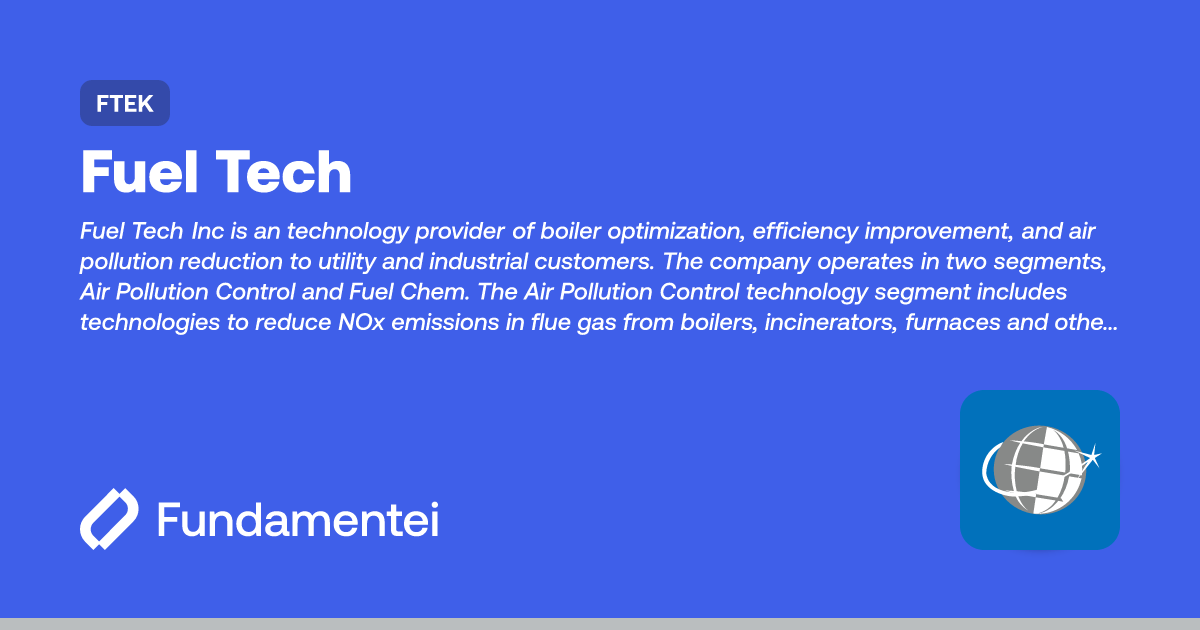 FTEK - Fuel Tech | Fundamentei