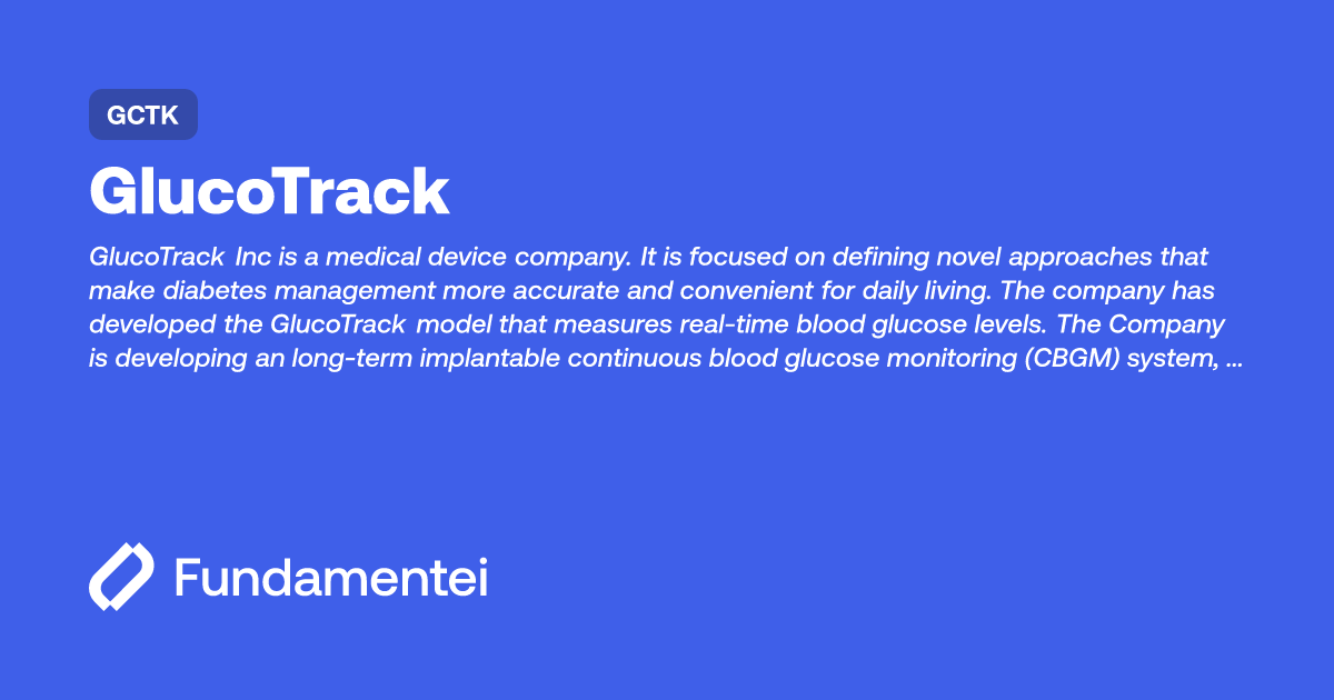 GCTK - GlucoTrack | Fundamentei