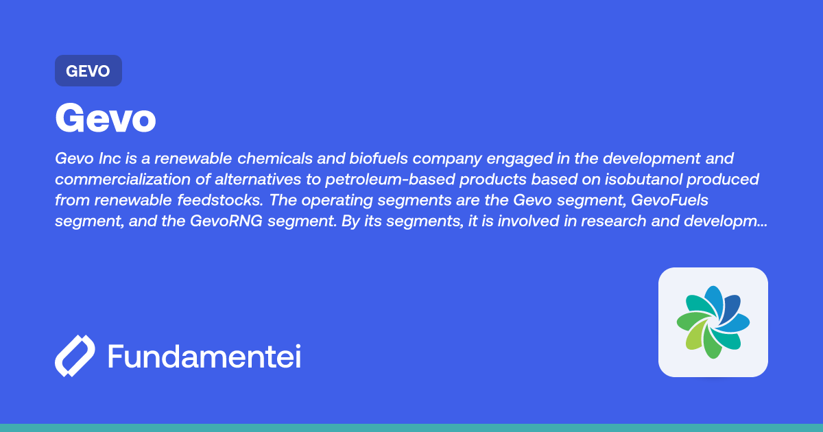 GEVO - Gevo | Fundamentei