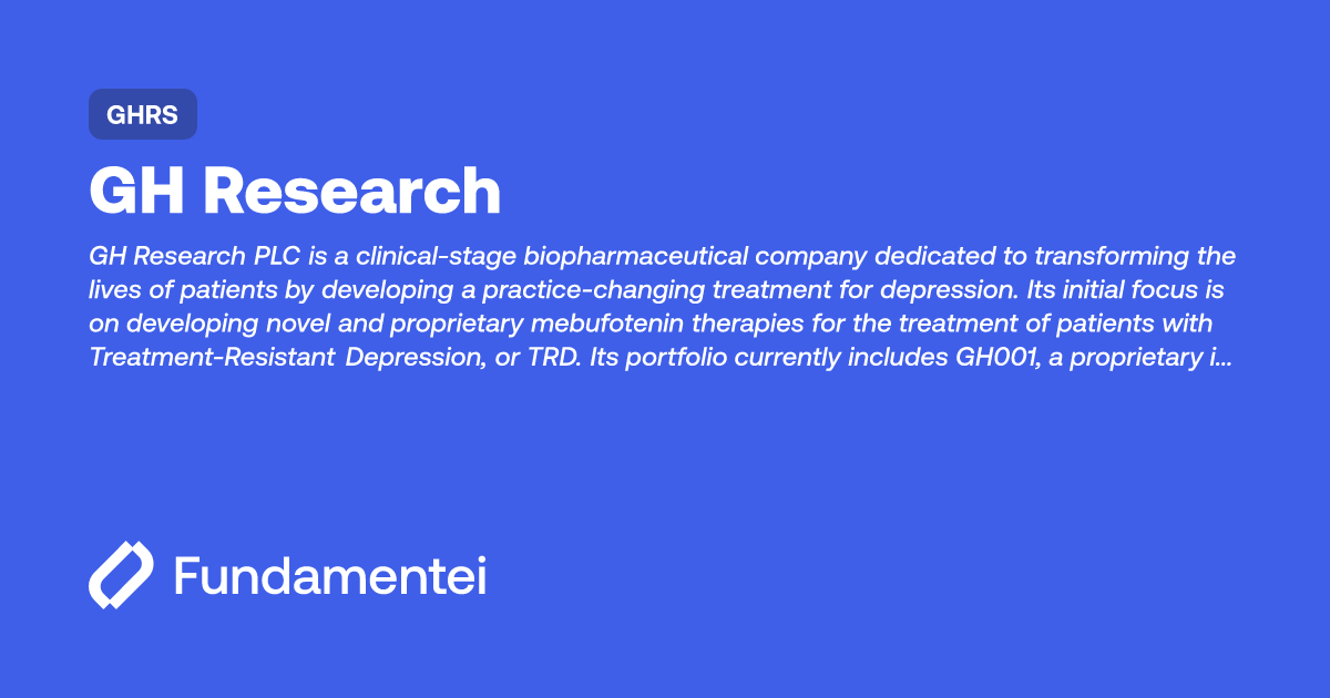 GHRS - GH Research | Fundamentei