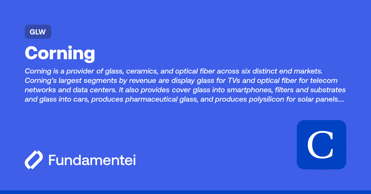 GLW - Corning | Fundamentei