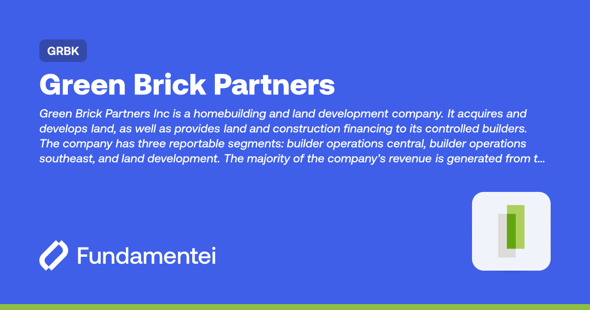 GRBK - Green Brick Partners | Fundamentei