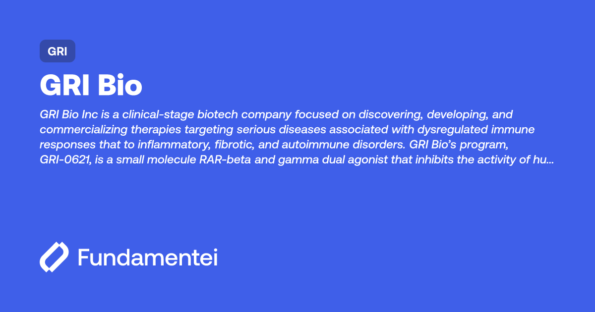 GRI - GRI Bio | Fundamentei