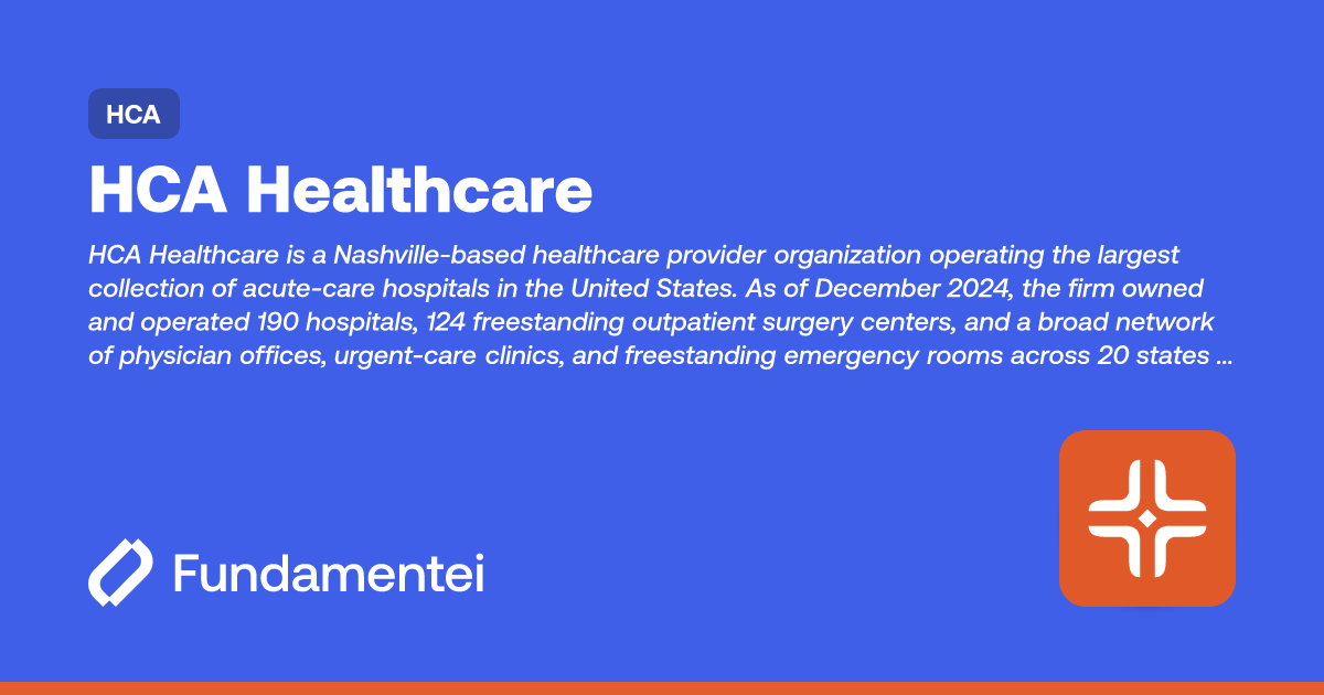 HCA - HCA Healthcare | Fundamentei