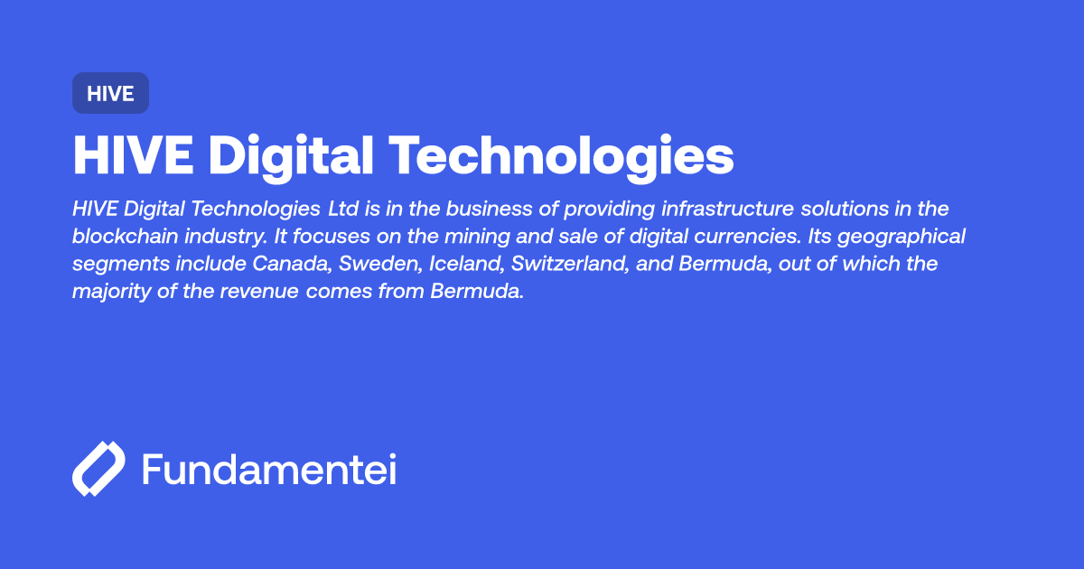 HIVE - HIVE Digital Technologies | Fundamentei